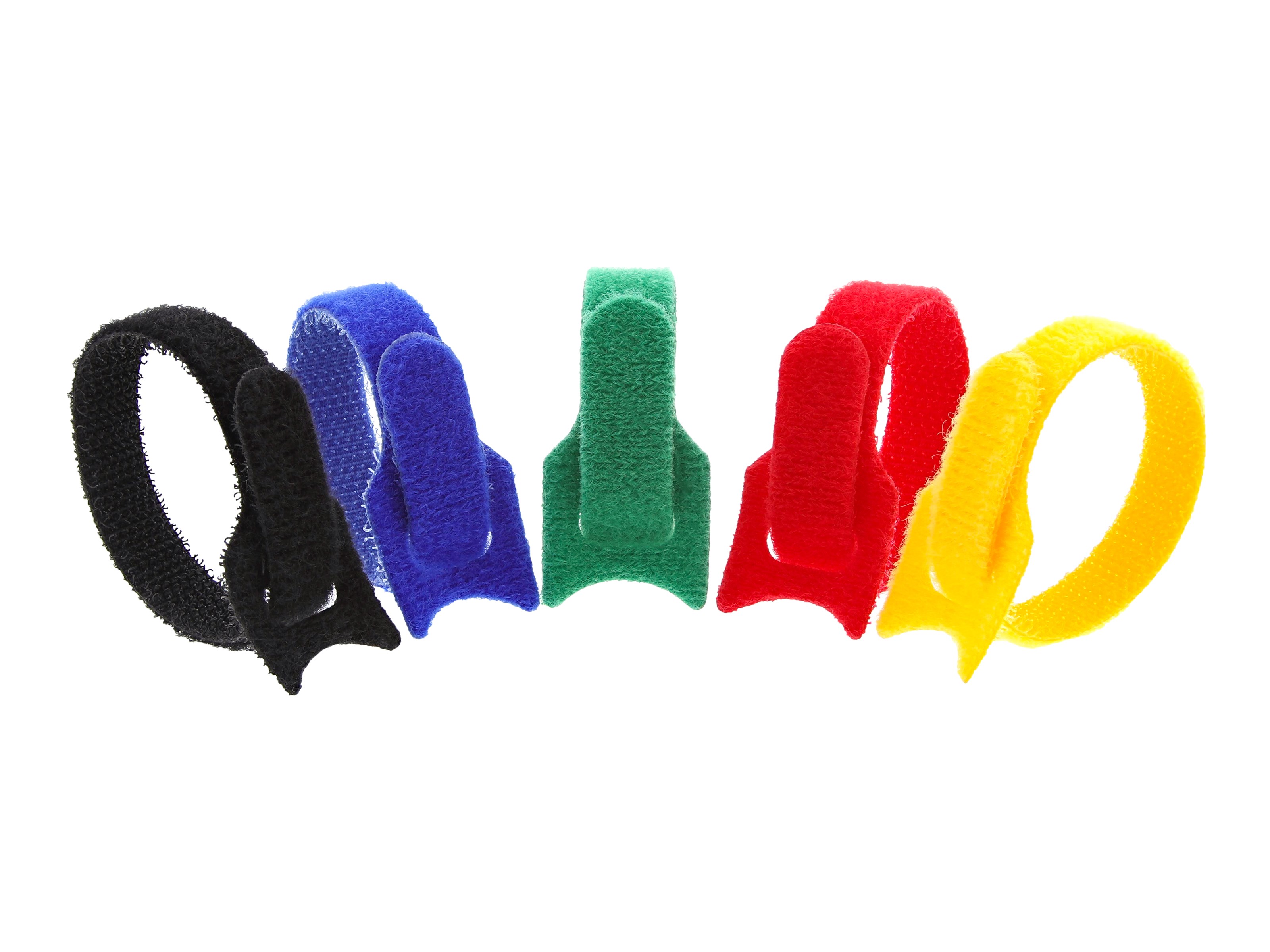 6 Inch Multi-colored Reuseable Tie Wraps - 5 Pack - Secure Cable Ties