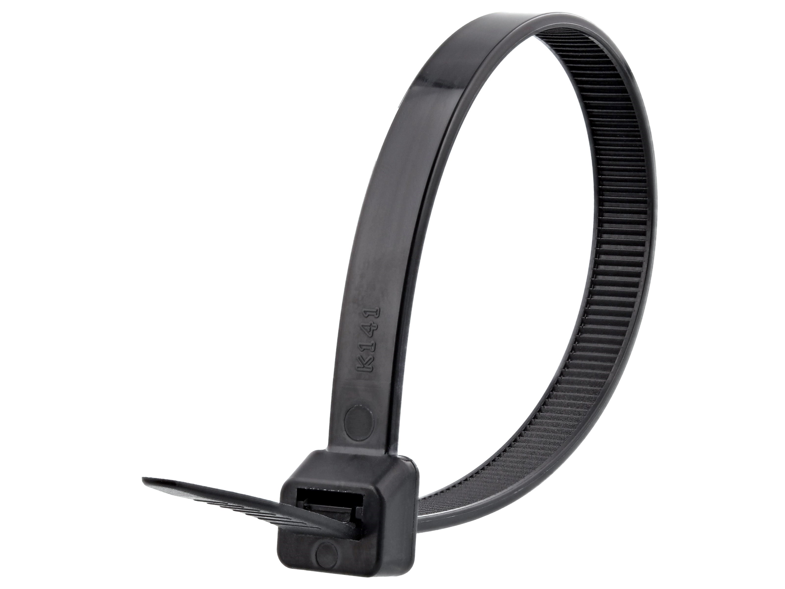 8 Inch Black Heavy-Duty Cable Tie - 100 Pack - Secure Cable Ties 8 Inch Black Heavy-Duty Cable Tie - 100 Pack - Secure Cable Ties